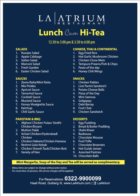 10 Best Hi-Tea Restaurants in Lahore - The Neutral