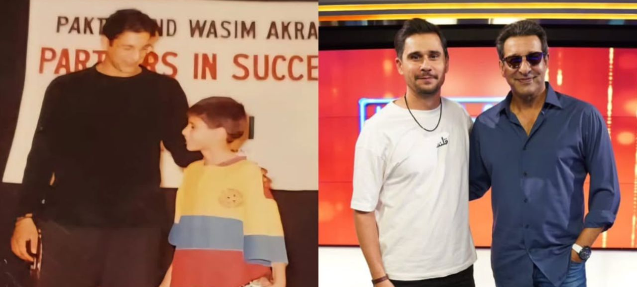 Tabish Hashmi Recreates Childhood Moment With Wasim Akram